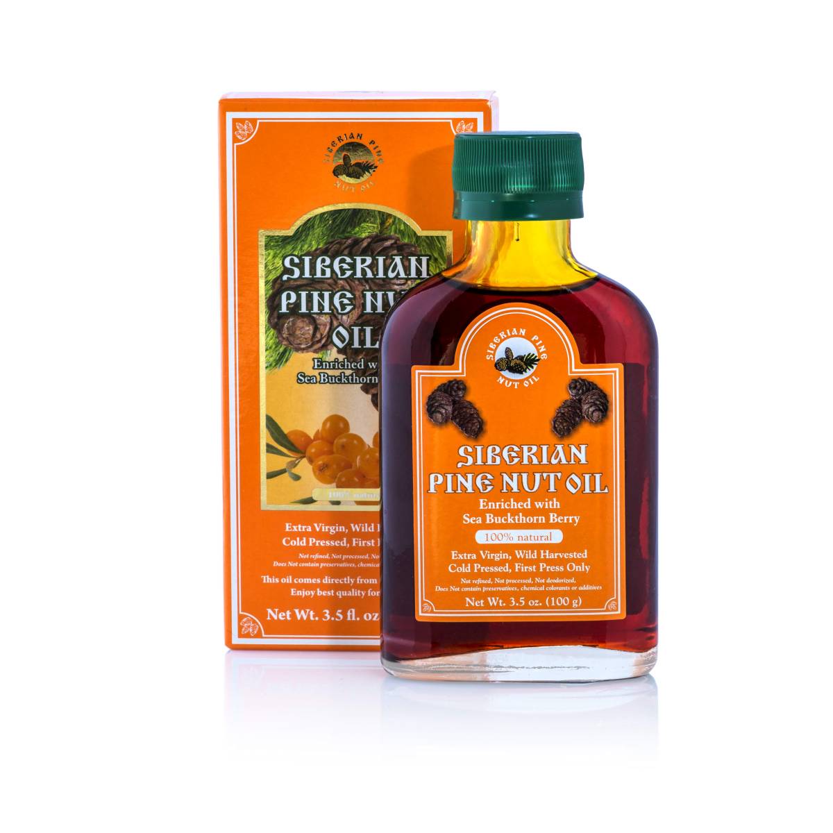 Siberian Pine Nut Oil Enriched with Sea Buckthorn Berry (Sea Buckthorn ...